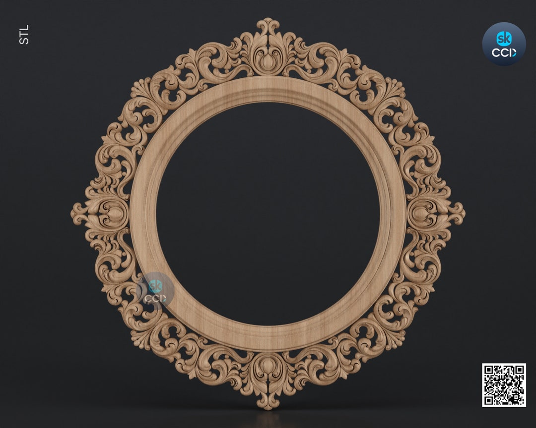 Carved Frame STL 3D Model, Carvign Frame, CNC Router Carving Artcam ...
