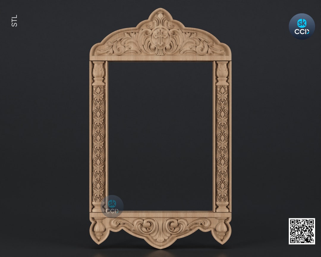Carved Frame STL 3D Model, Carvign Frame, CNC Router Carving Artcam ...