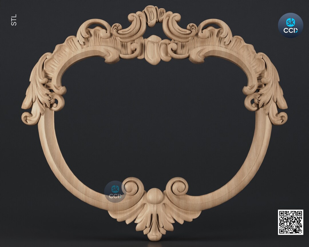 Carved Frame STL 3D Model, Carvign Frame, CNC Router Carving Artcam ...