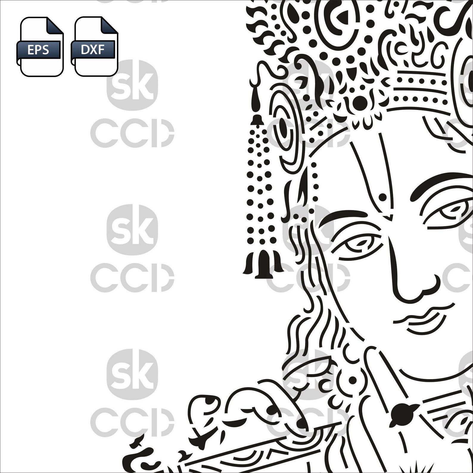 Krishna Lord Krishna Indian God Wall Décor Laser Cutting - Etsy Australia