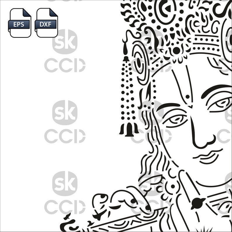 Krishna Lord Krishna Indian God Wall Décor Laser Cutting - Etsy Australia