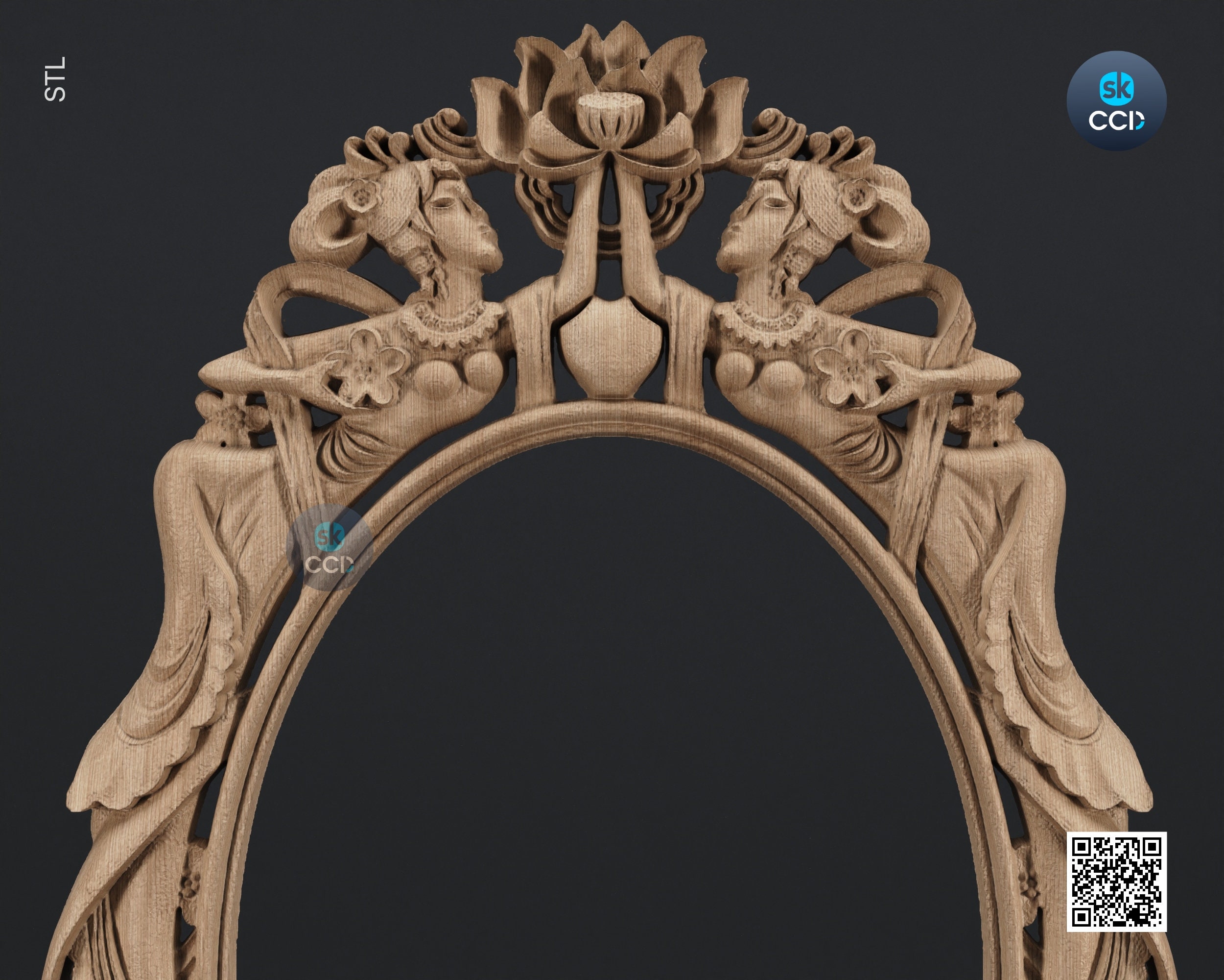 Carved Frame Stl 3d Model Carvign Frame Cnc Router Carving Etsy