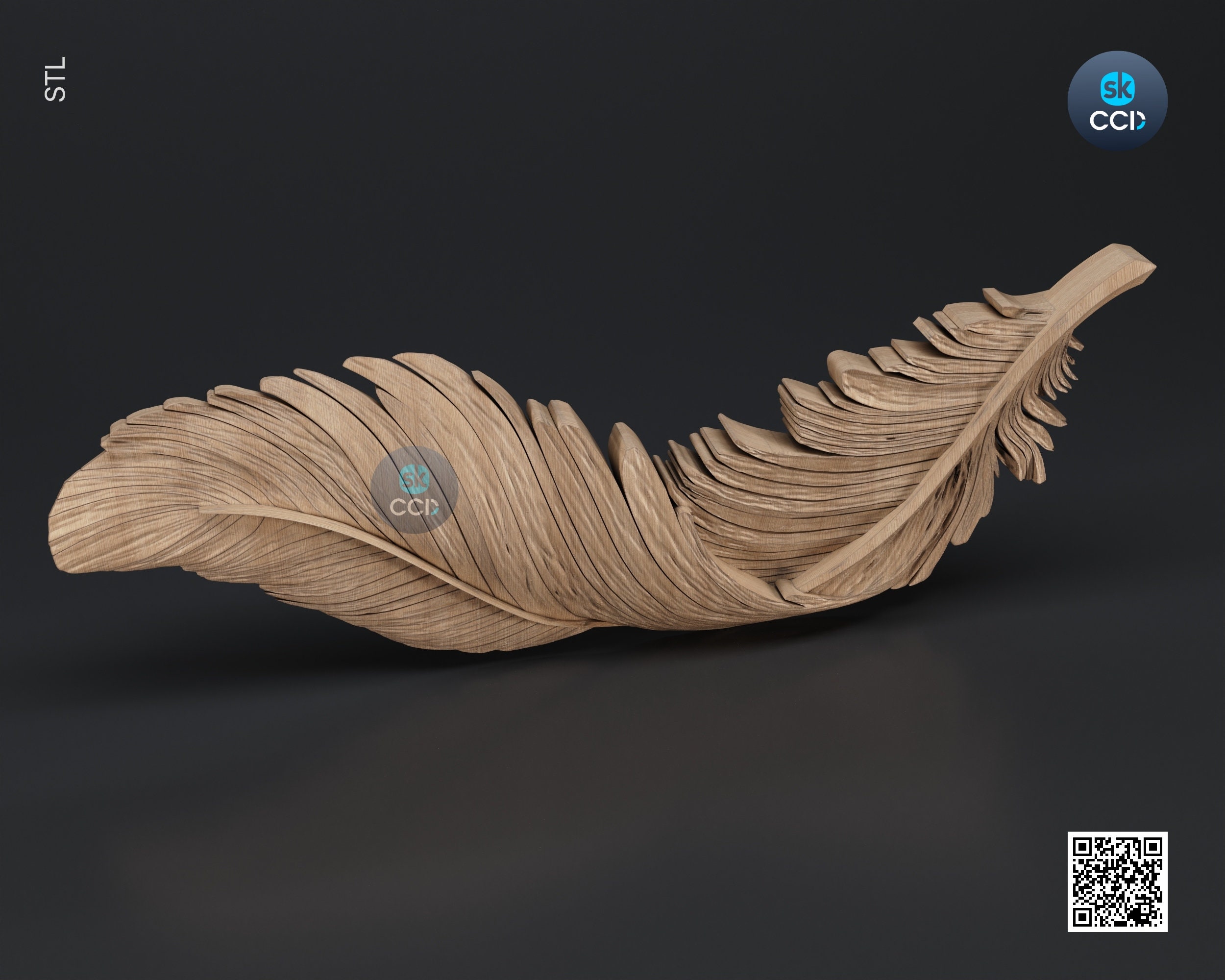 Wood Wall Art Feather STL Model CNC Router Carving Artcam - Etsy UK