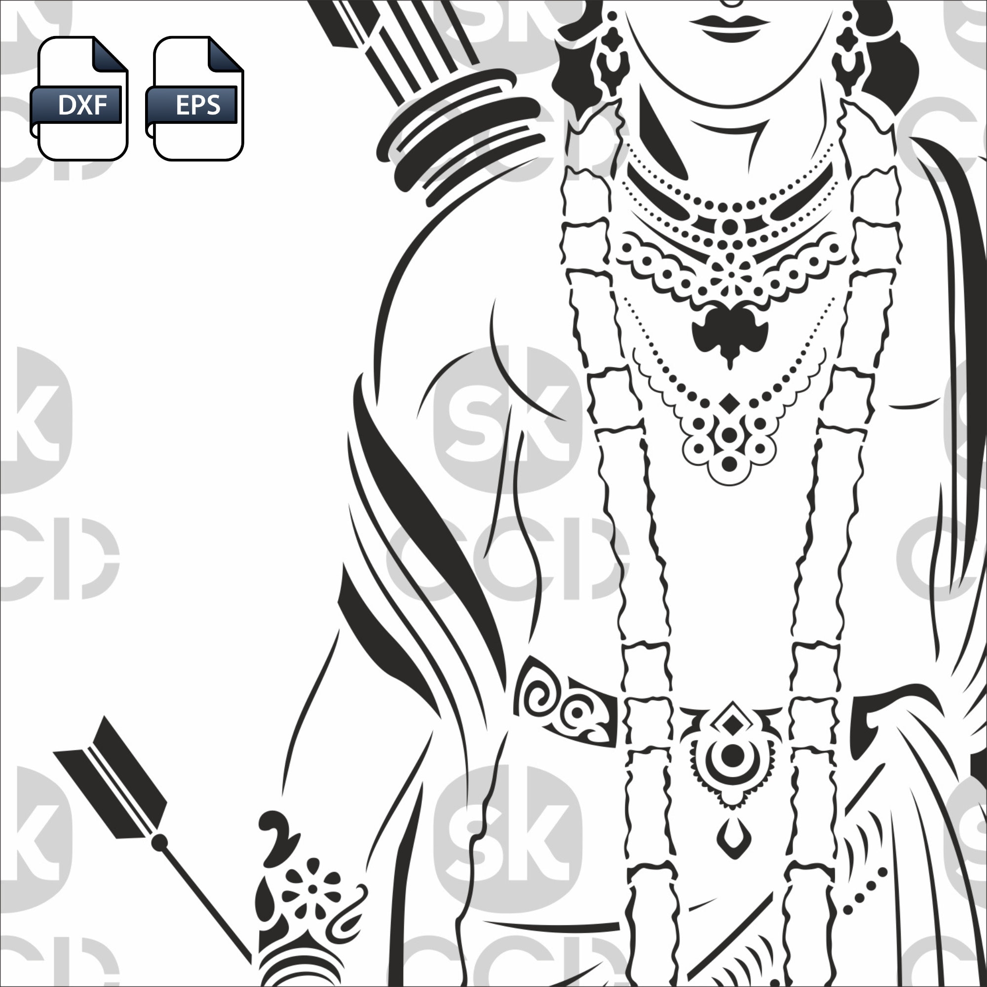 Lord Ram Vector for Laser Cut Cnc Digital Files CDR Dxf - Etsy Canada