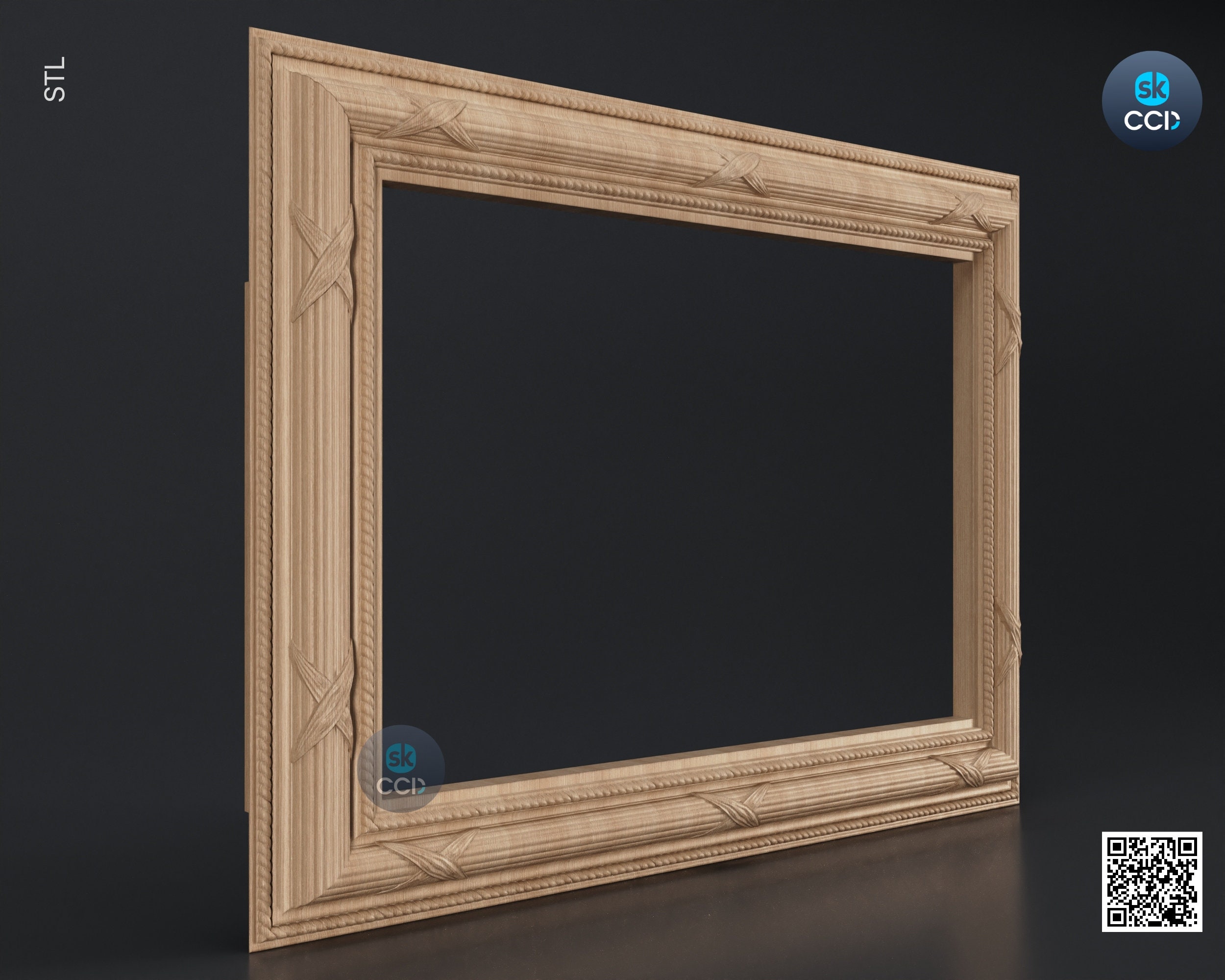 Carved Frame STL 3D Model, Carvign Frame, CNC Router Carving Artcam ...