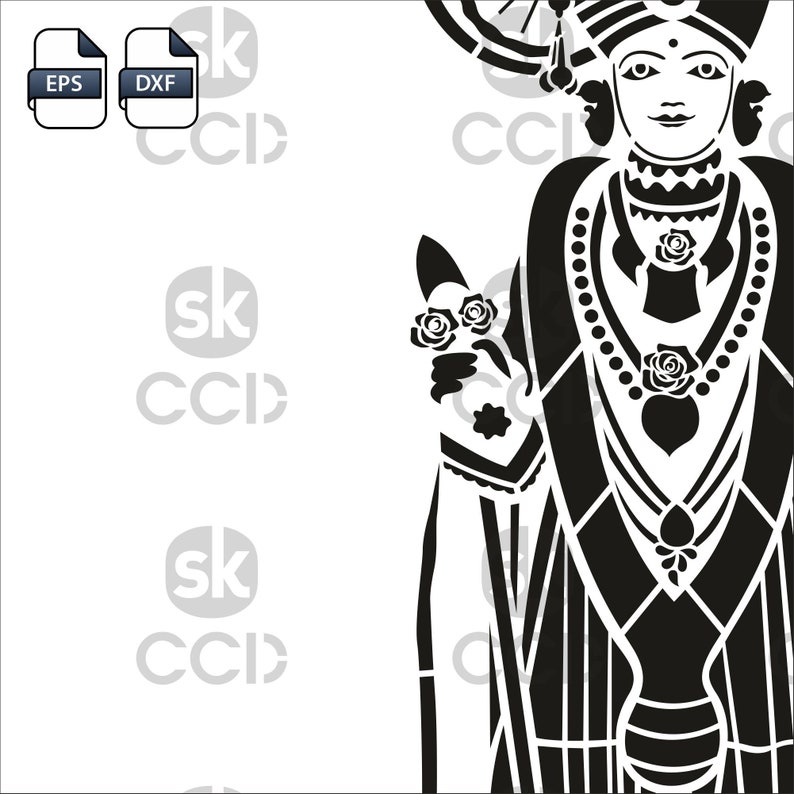 Swaminarayan Wall Art Indian God Laser (Instant Download) - Etsy