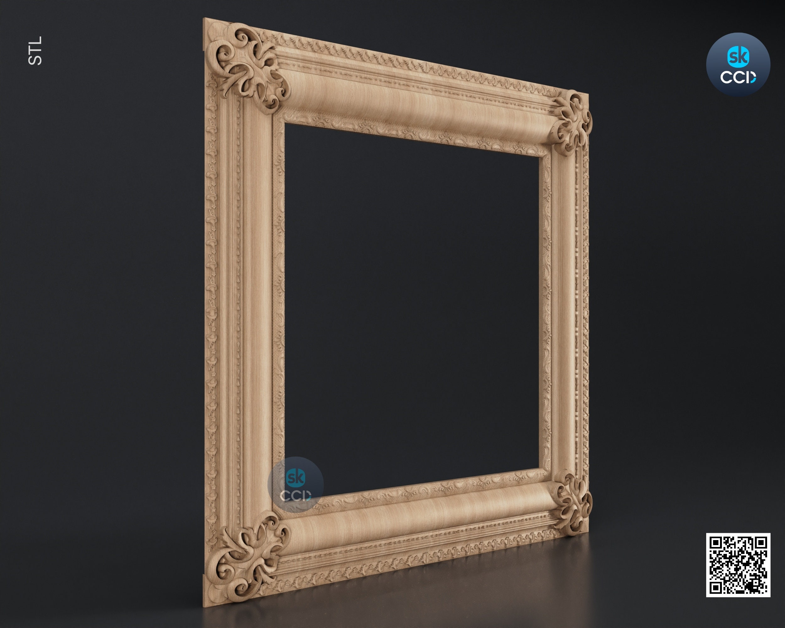 Carved Frame STL 3D Model Carvign Frame CNC Router Carving - Etsy