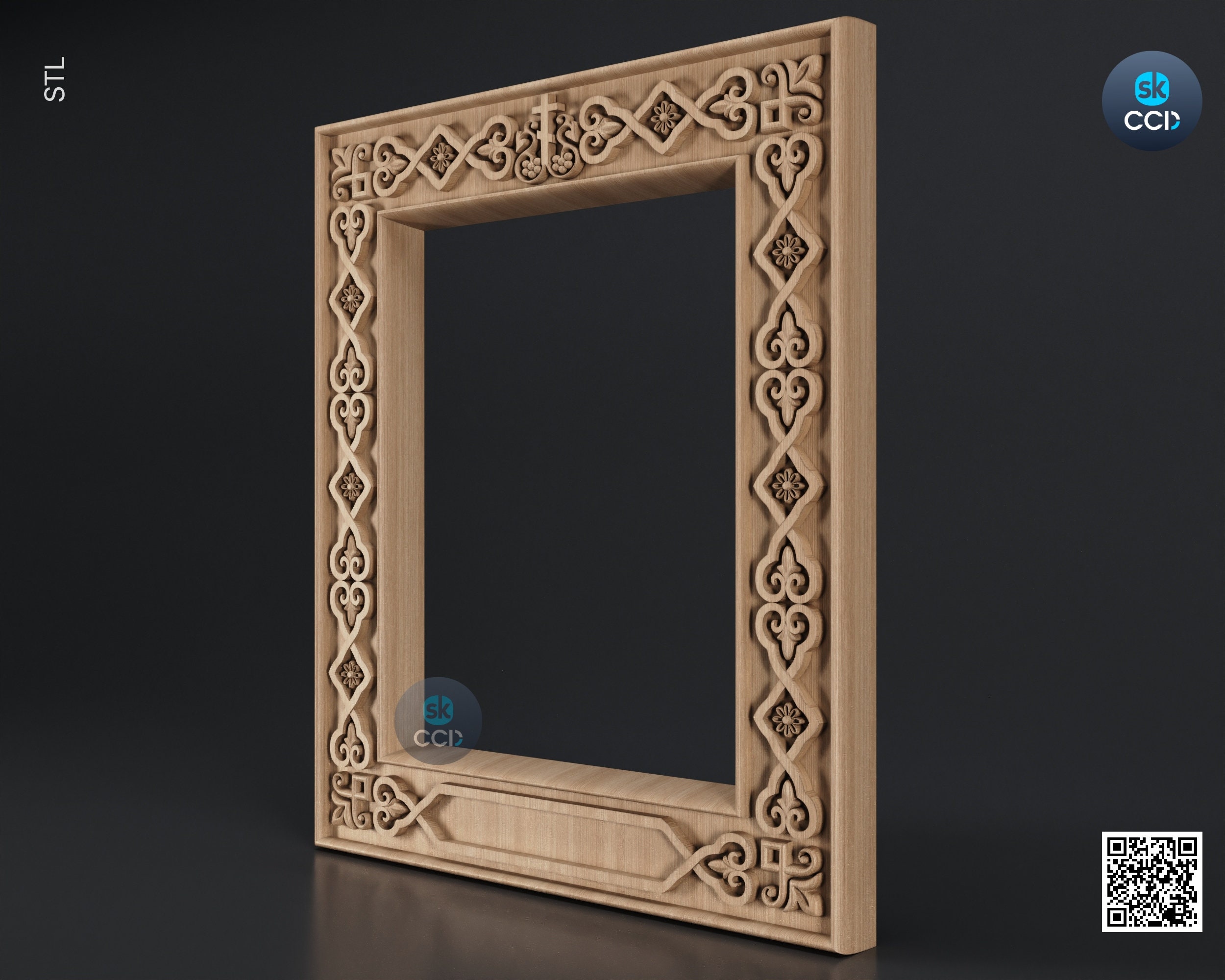 Carved Frame STL 3D Model, Carvign Frame, CNC Router Carving Artcam ...