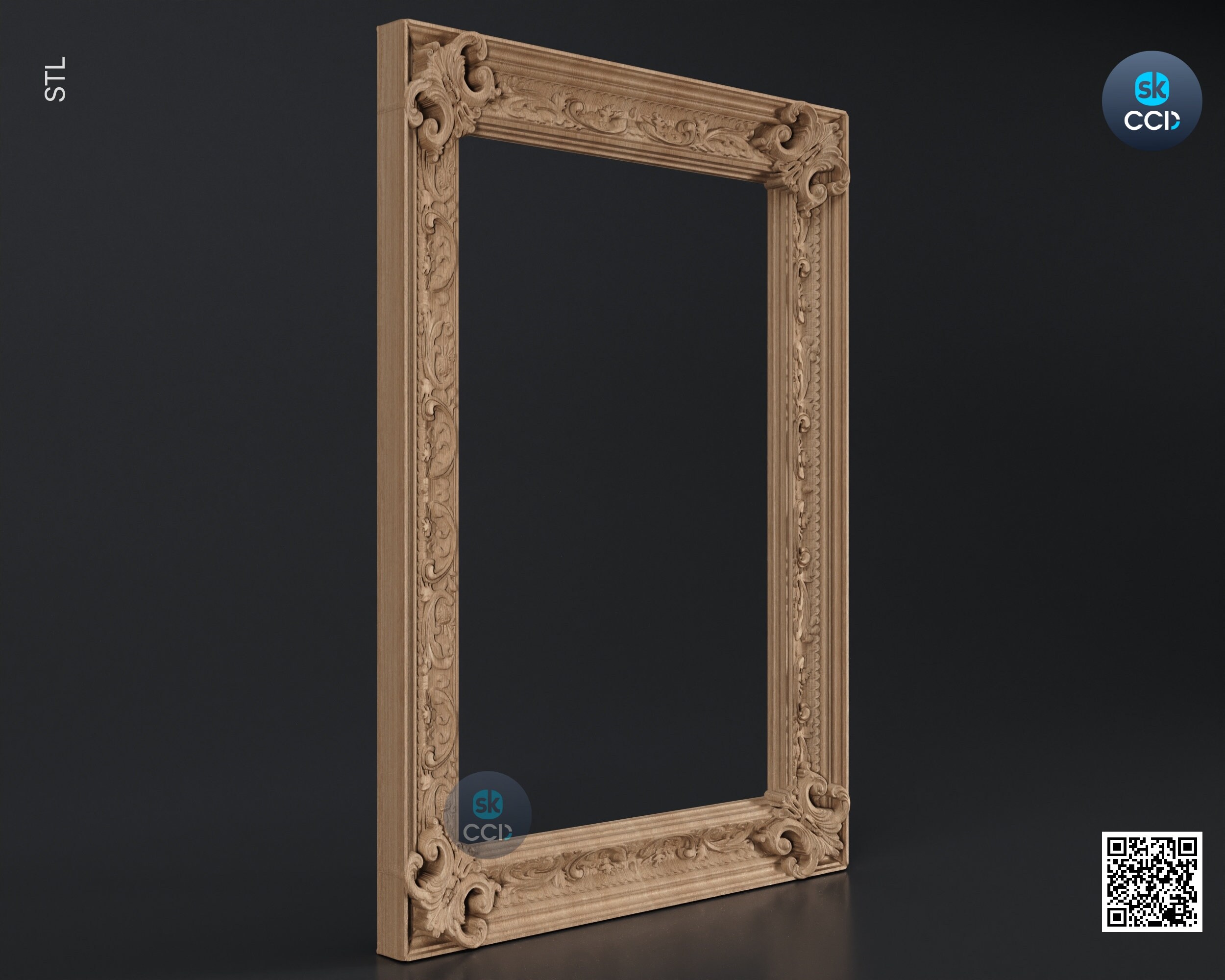 Carved Frame STL 3D Model Carvign Frame CNC Router Carving - Etsy
