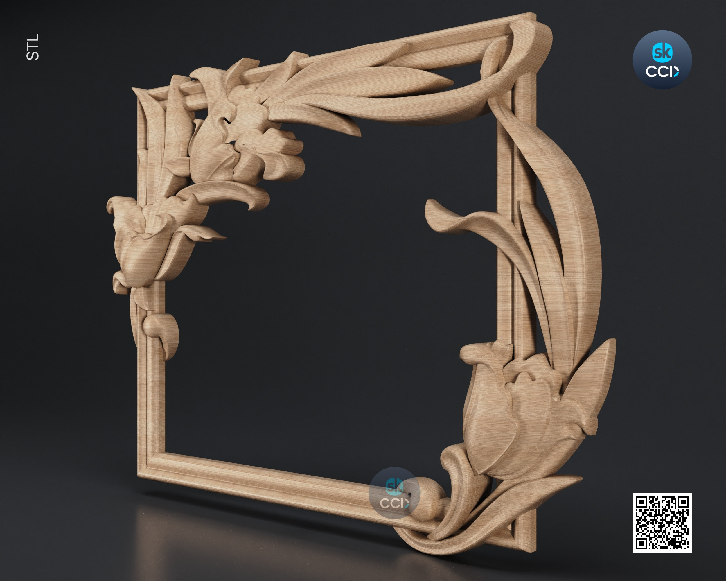 Carved Frame STL 3D Model, Carvign Frame, CNC Router Carving Artcam ...