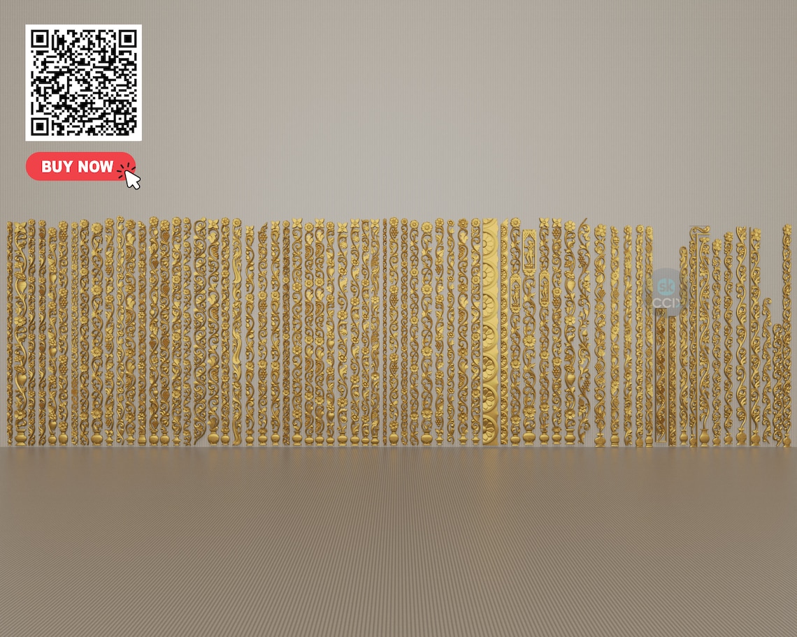 Wood Carving Border Set, Files for CNC, Instant Download Cnc Router ...