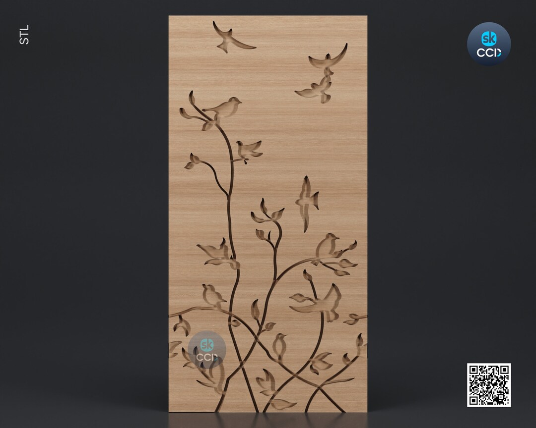Wood Wall Art, Spring Tree STL Model, CNC Router Carving Artcam File ...