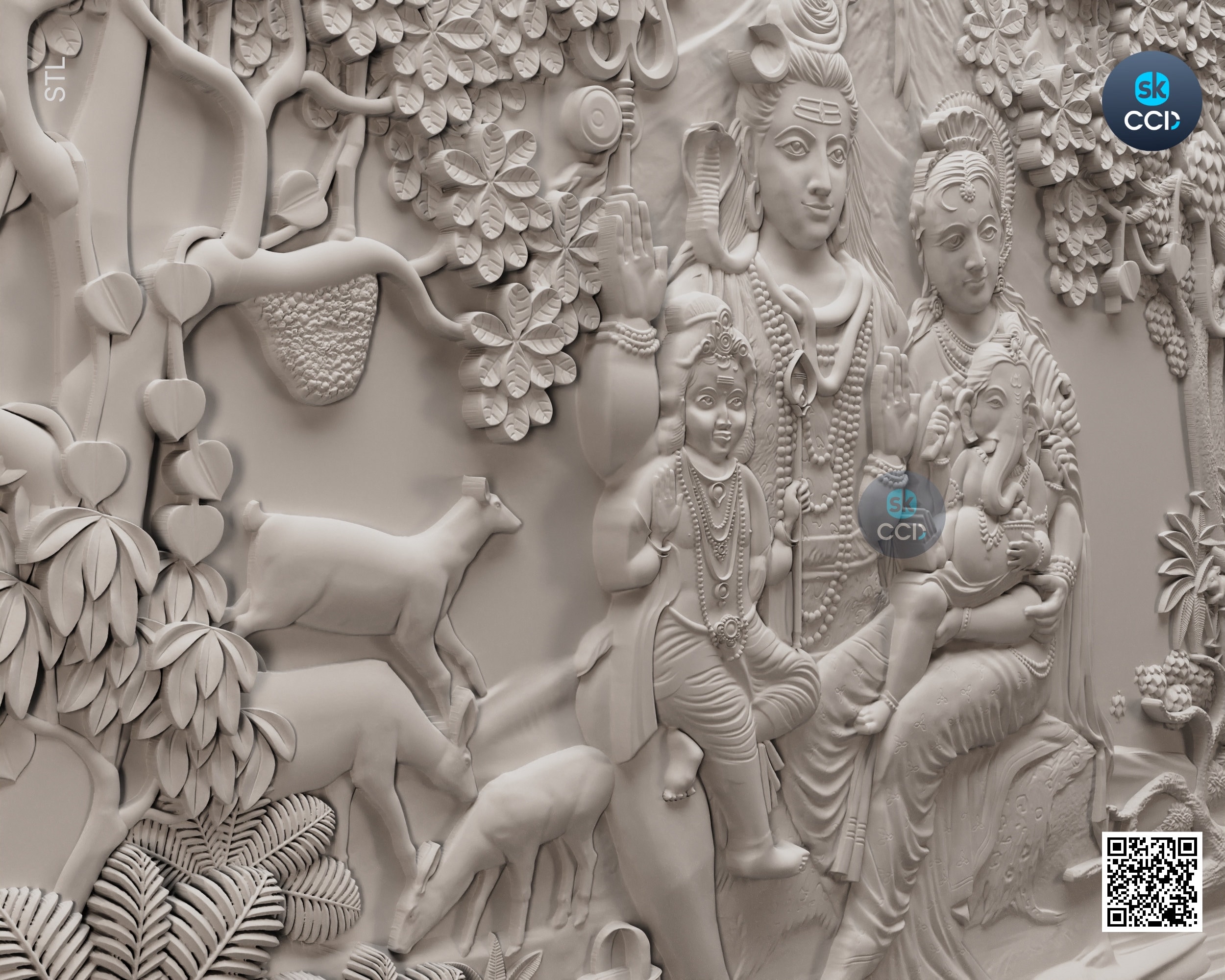 Lord Shiva Parvati STL 3D Model Carvign Model CNC Router - Etsy Australia