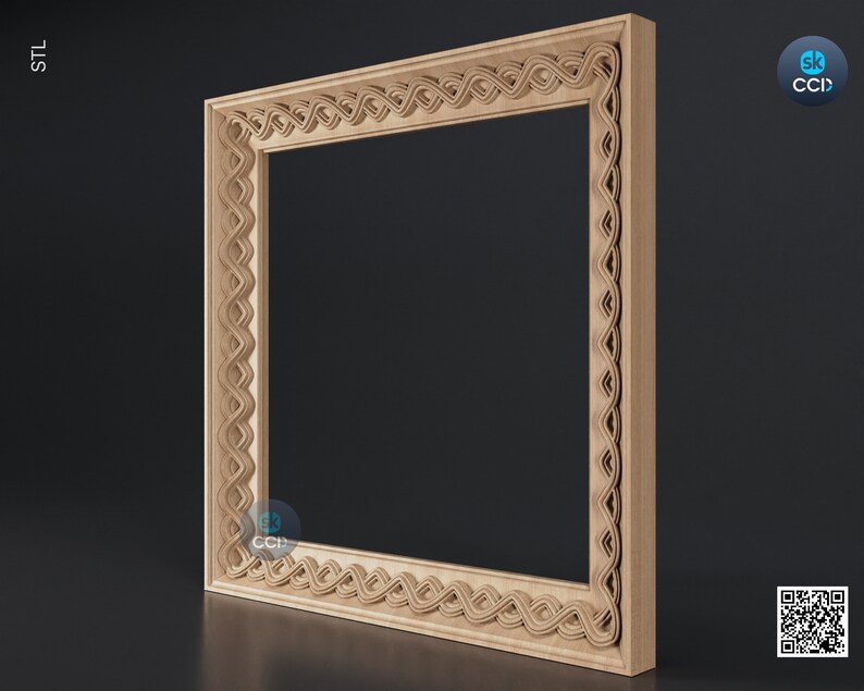 Carved Frame STL 3D Model, Carvign Frame, CNC Router Carving Artcam ...