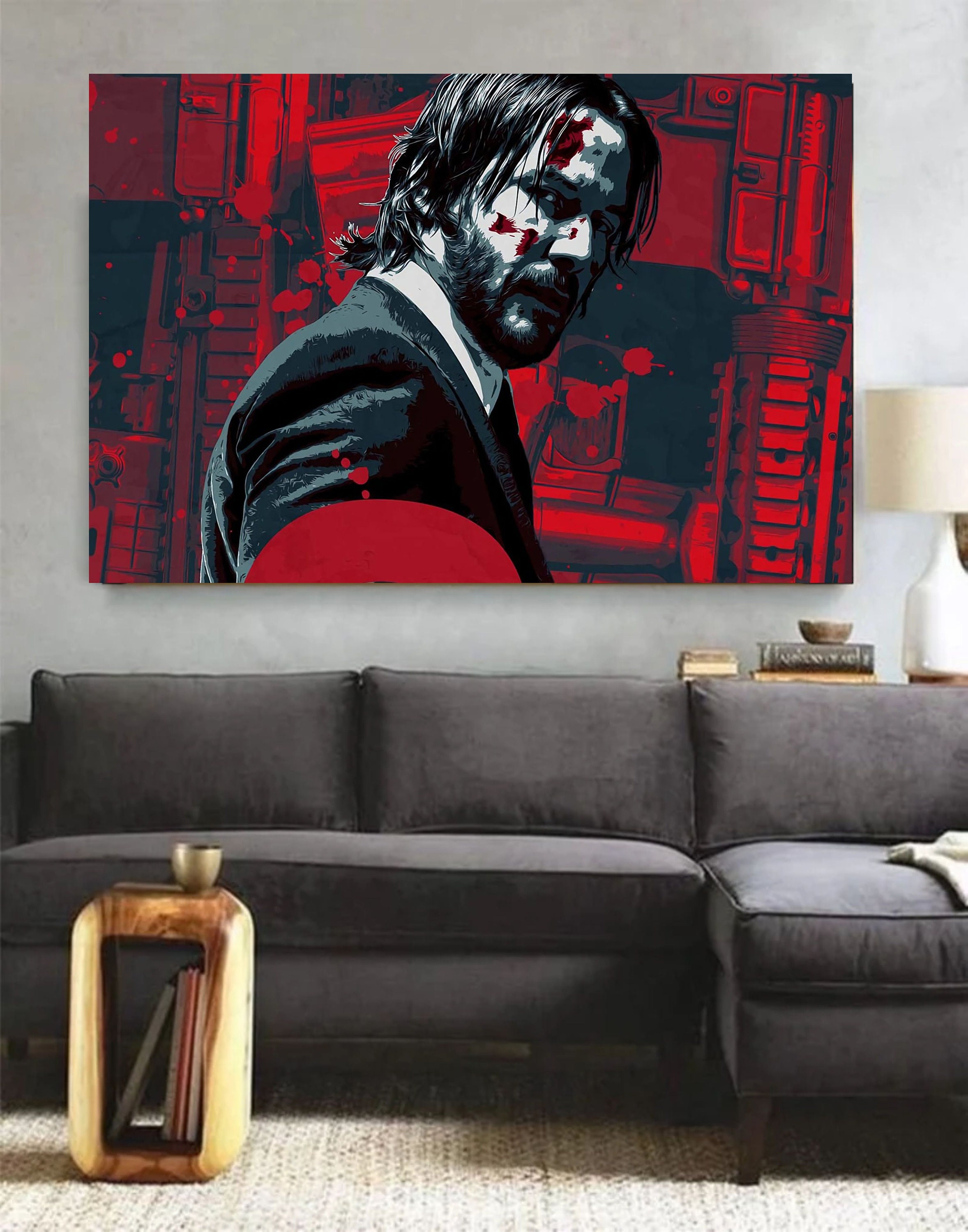 John Wick Canvas Art Modern Wall Art Winter Printed Pop - Etsy