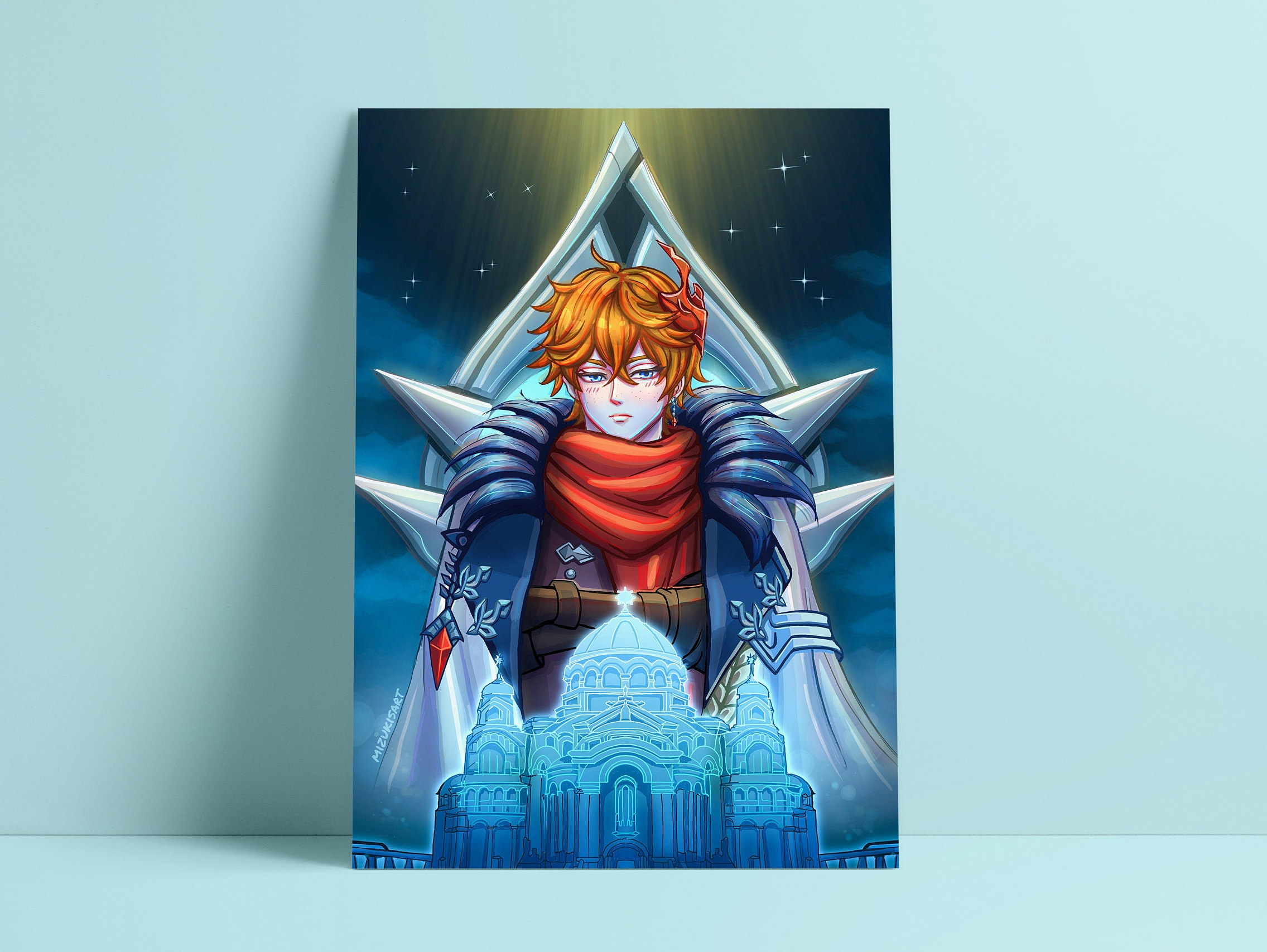 Tartaglia/childe Fatui Art Print Genshin Impact Illustration - Etsy