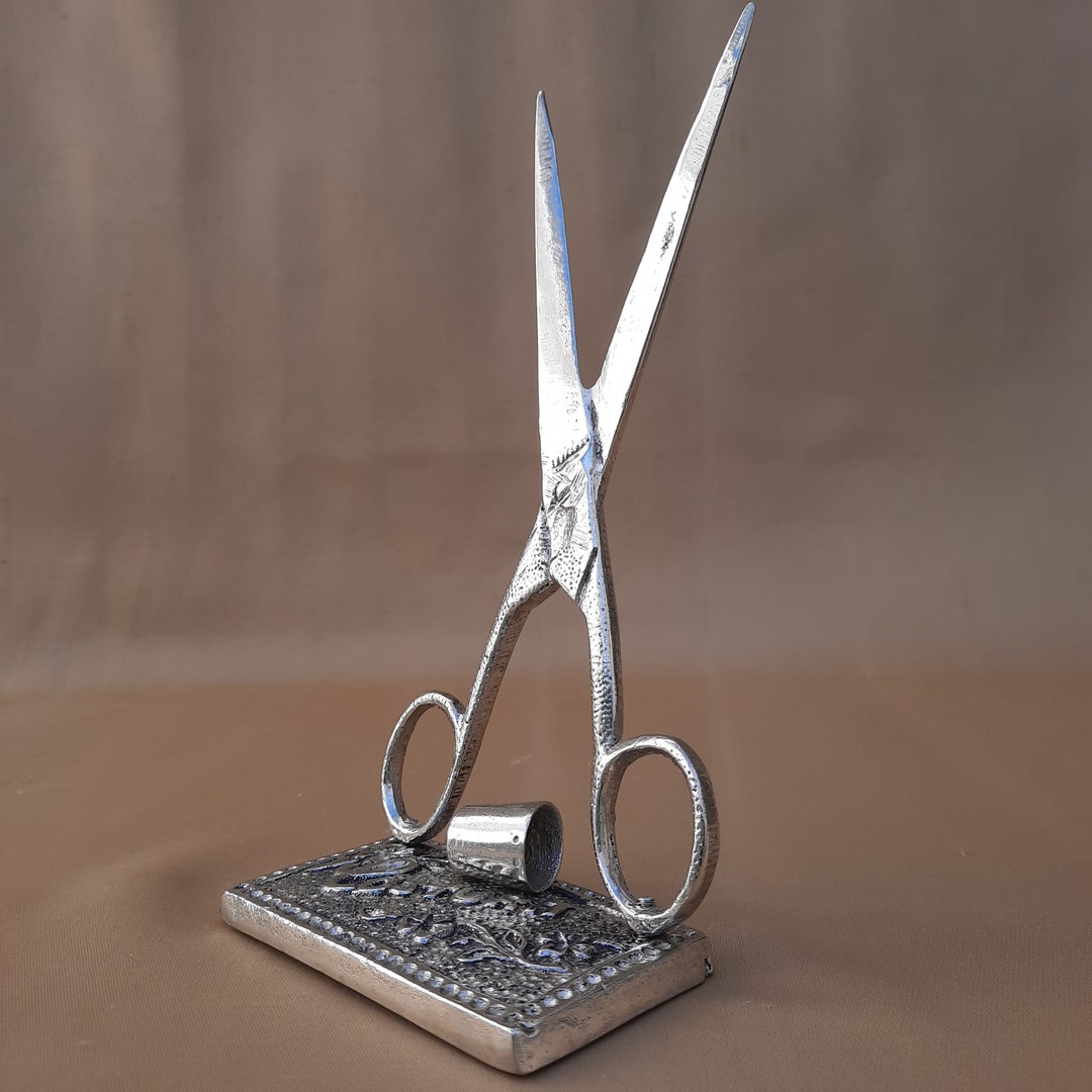 Vintage Brass Decorative Scissors With a Thimble.gift Scissors on a ...
