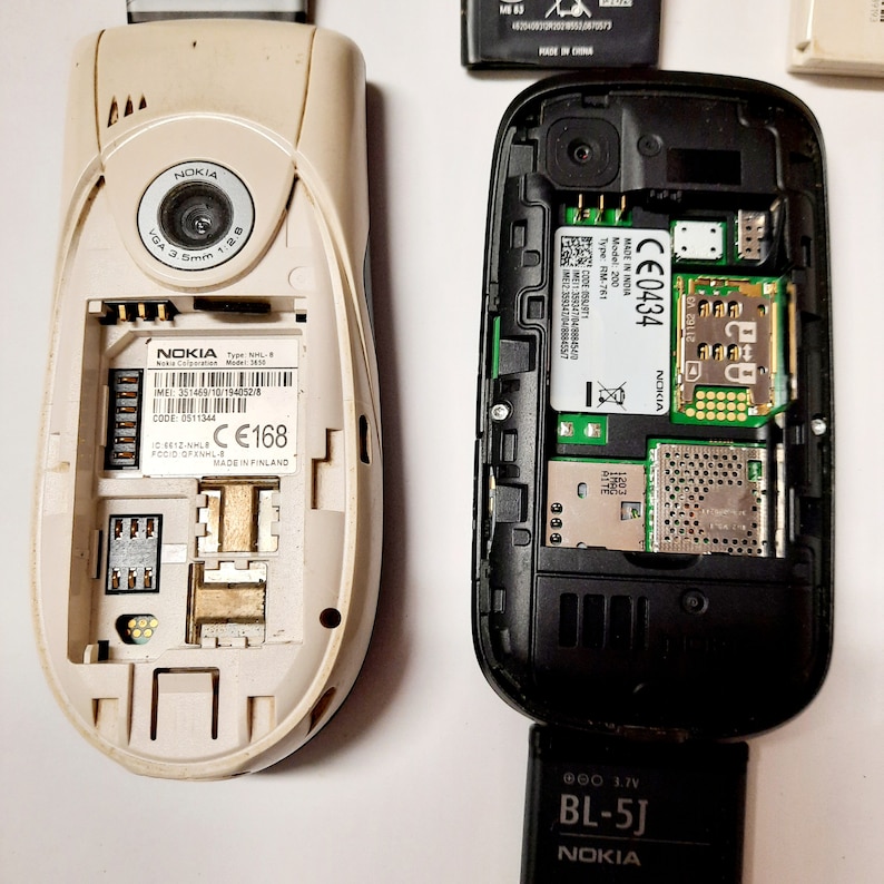 Vintage Nokia Phones. Lot of 10 Nokia Phones. Push-button Phones for ...