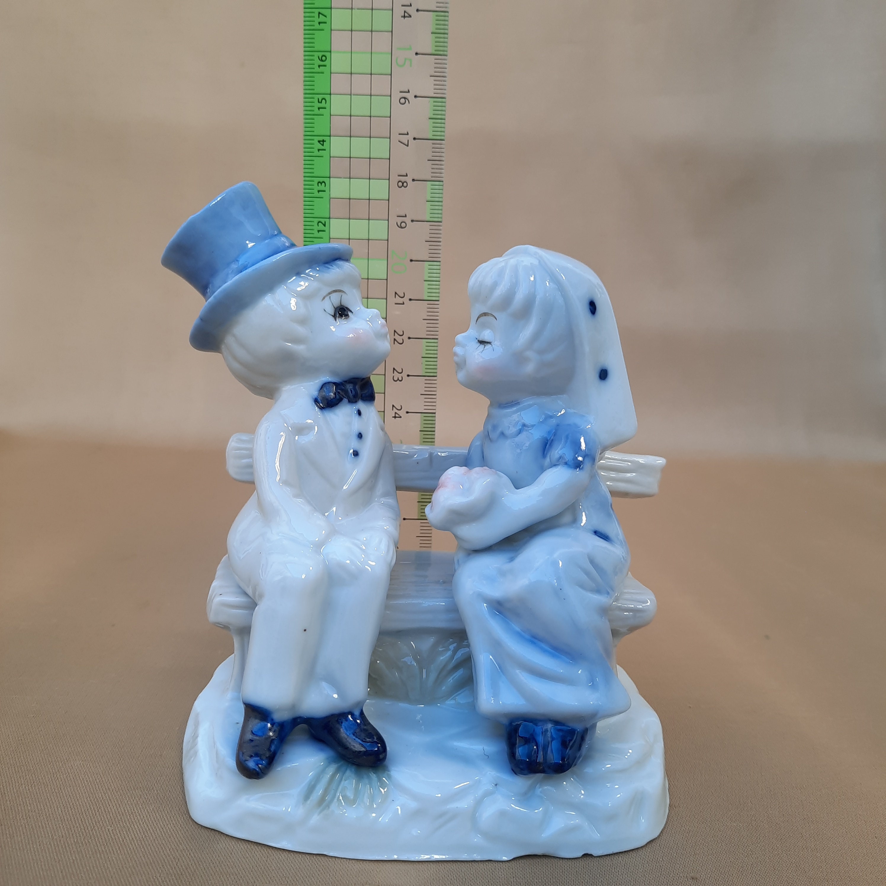 Vintage Figurine With Figurines of the Bride and Groom.wedding ...