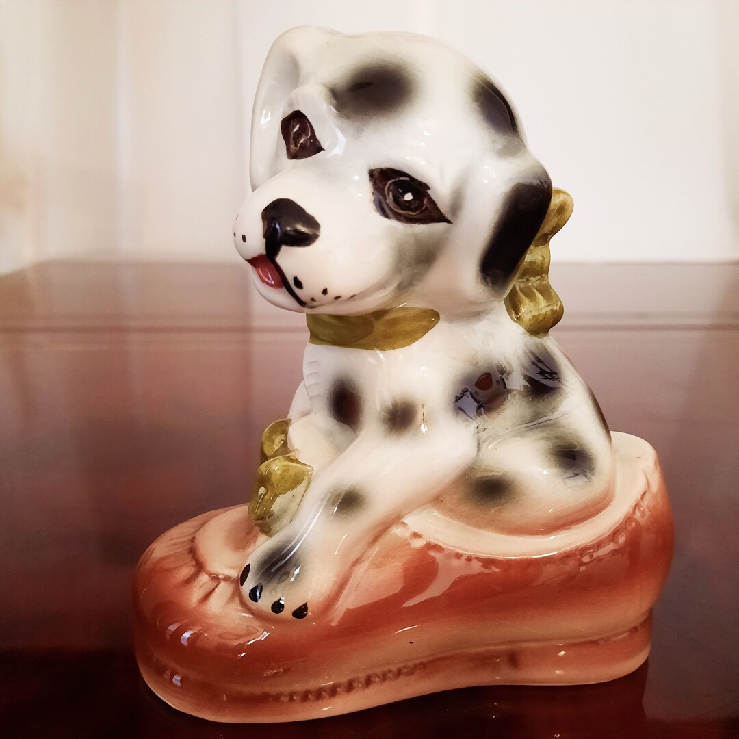 Vintage Porcelain Dalmatian Puppy Figurine: Portugal Home Decor - Etsy