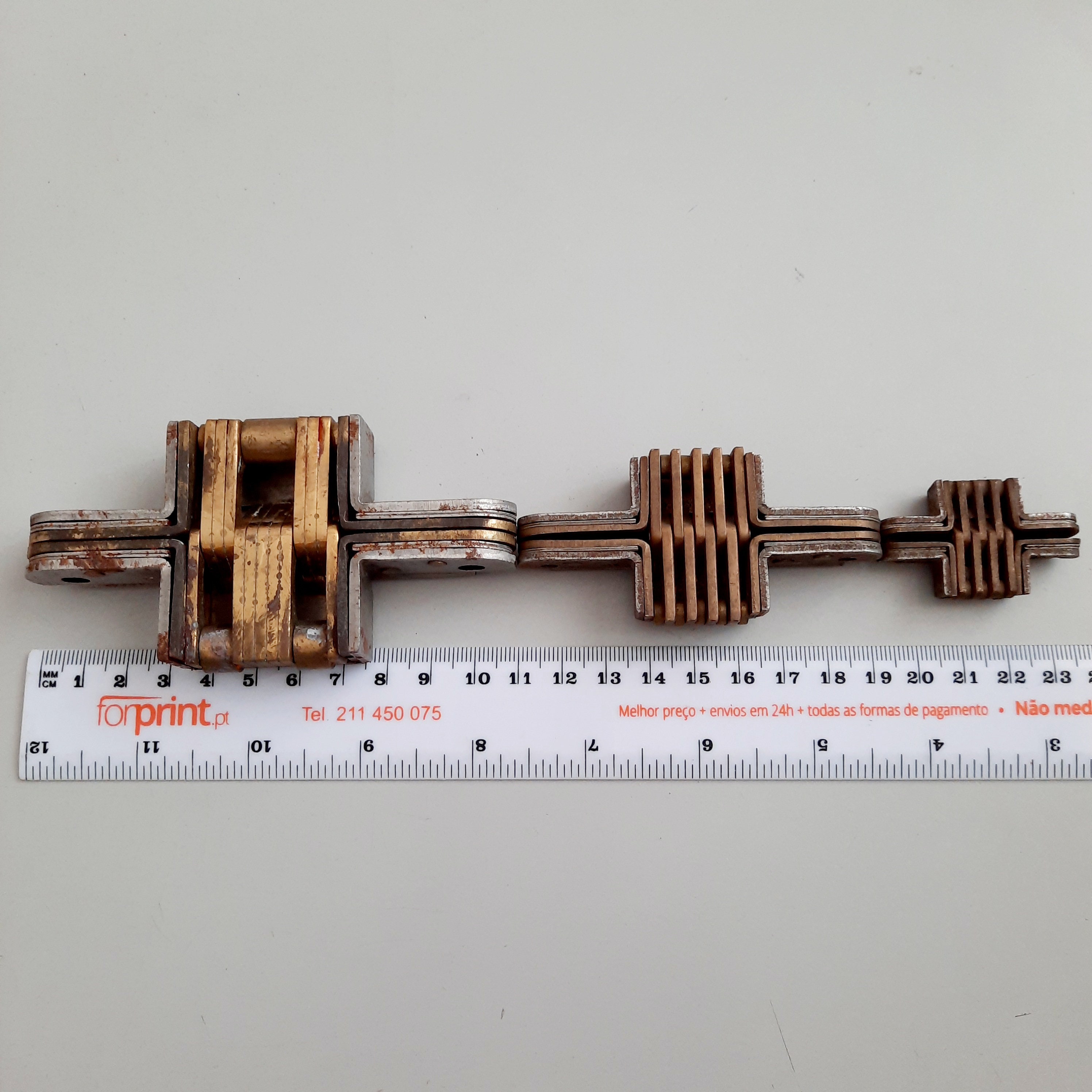 Robust Door Hinges OVAL Invisible Door Hinges Antique Brass Hinges ...