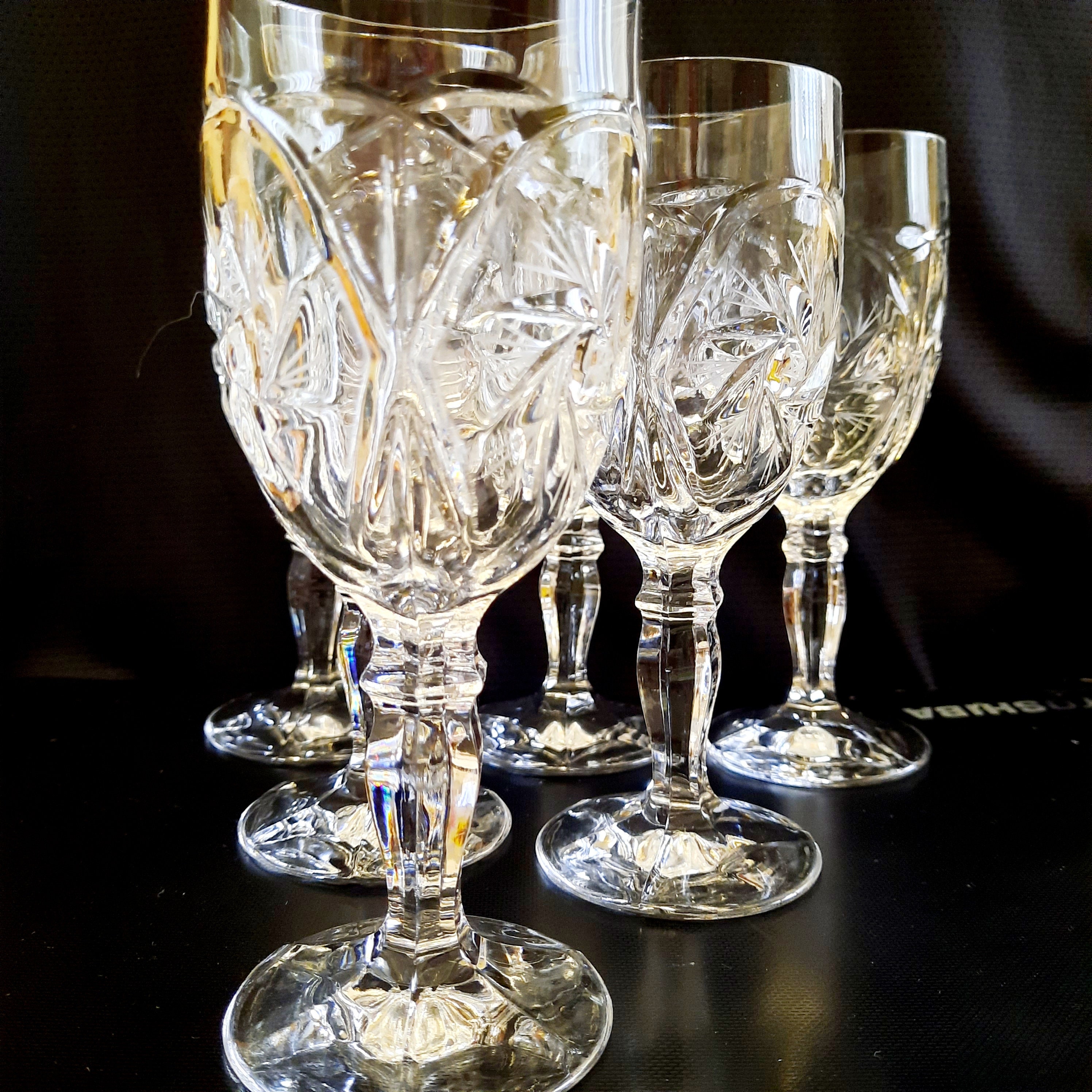 Water Glasses Lead Crystal Longchamp Cristal D'arques. - Etsy