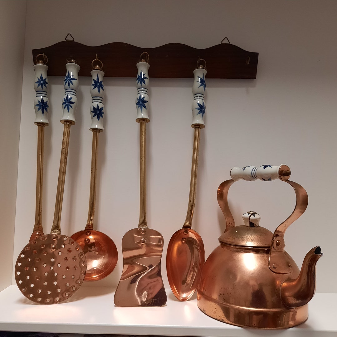 Vintage Brass Copper Kitchen Utensils, Vintage Copper Kitchen Utensils ...