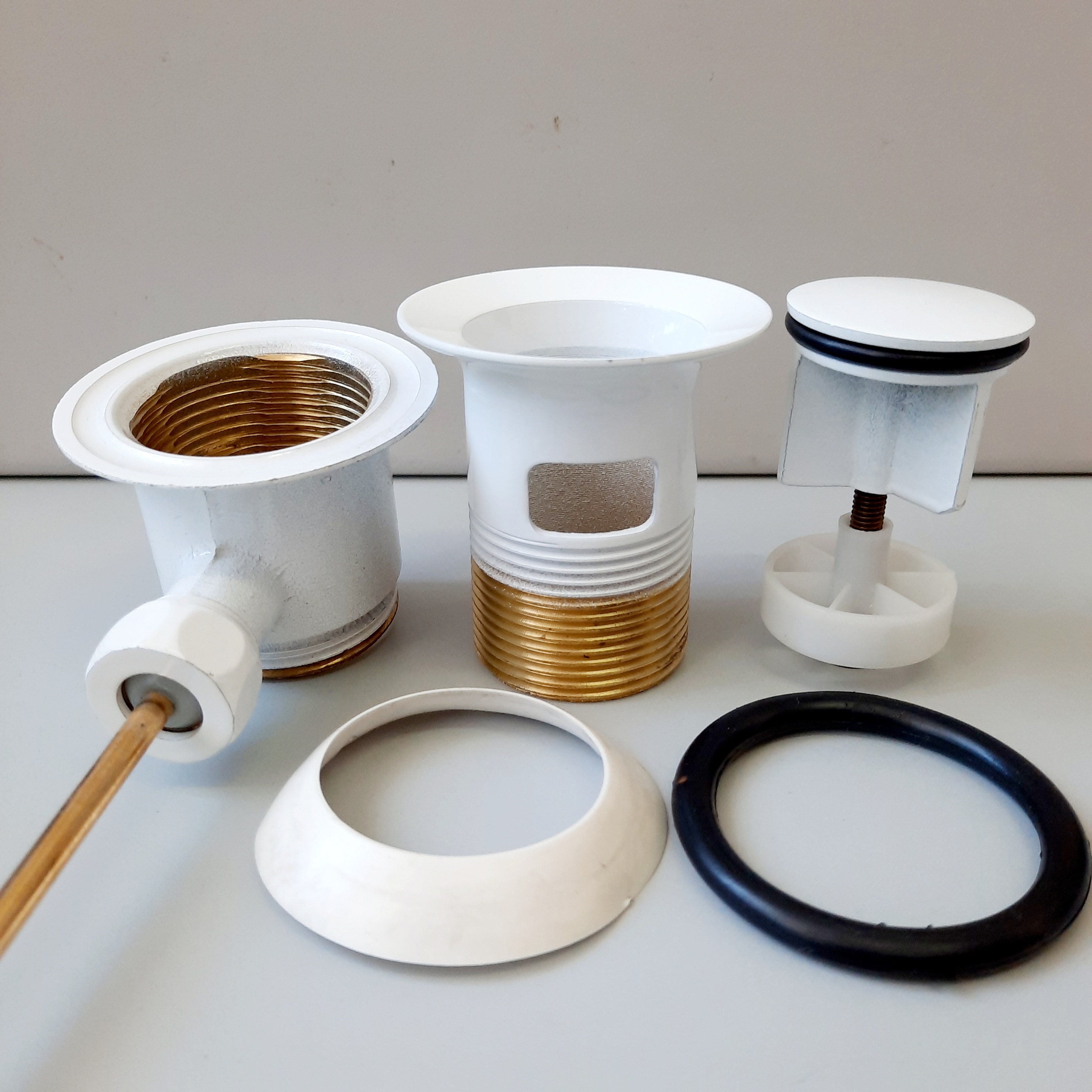 Sink Drain. Solid Brass Drain, Push up Button. - Etsy