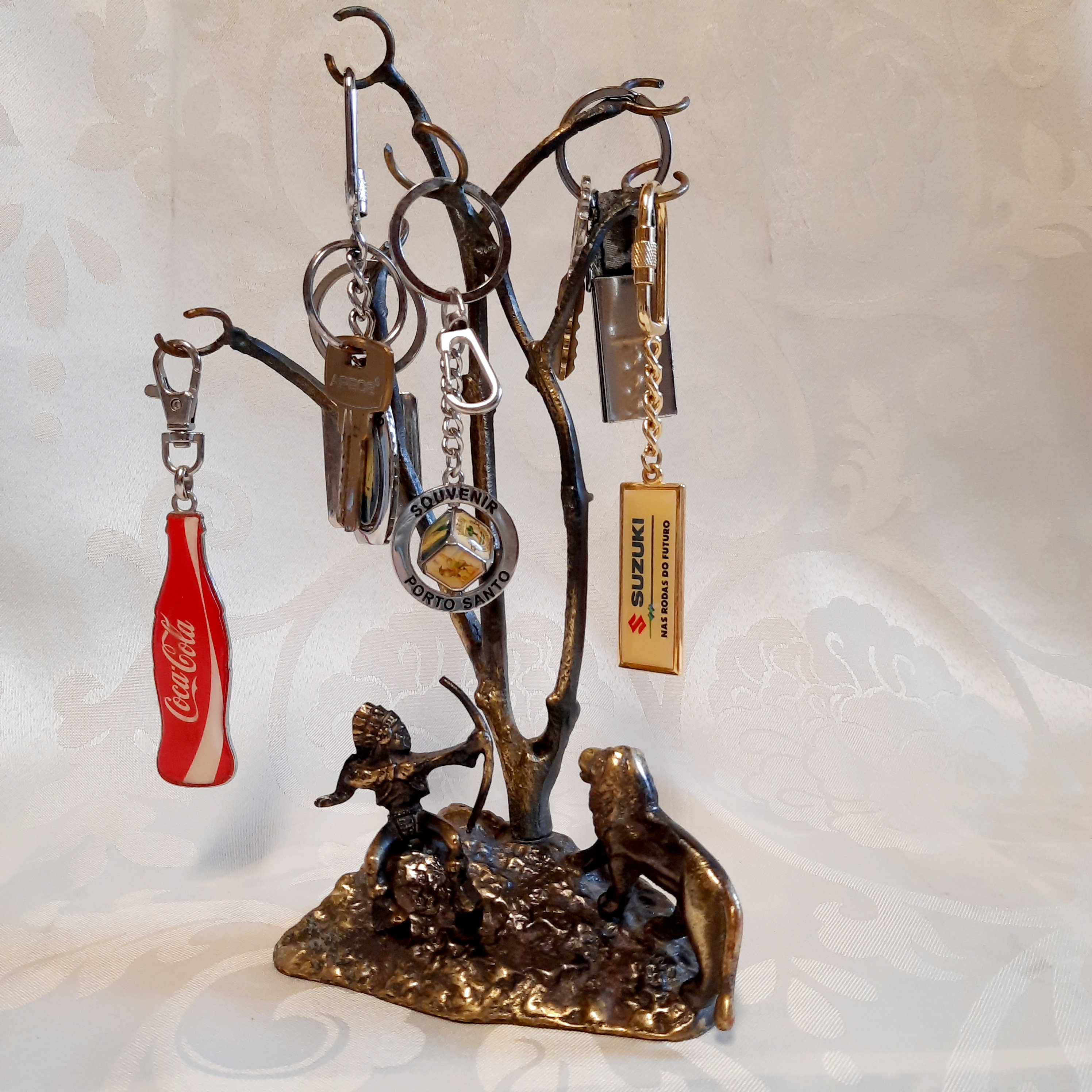 Vintage Key Rack Key Chains. Decorative Bronze Key Holder. - Etsy