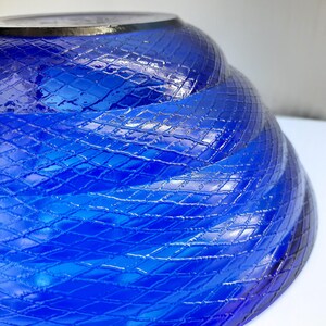 Vintage Cobalt Blue Glass Deep Bowl.large Salad Bowl. Mixing Bowl. - Etsy