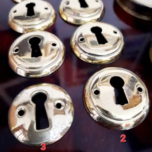 Keyhole in Polished Brass. Vintage Overlay. Old Stock. Door Furniture ...