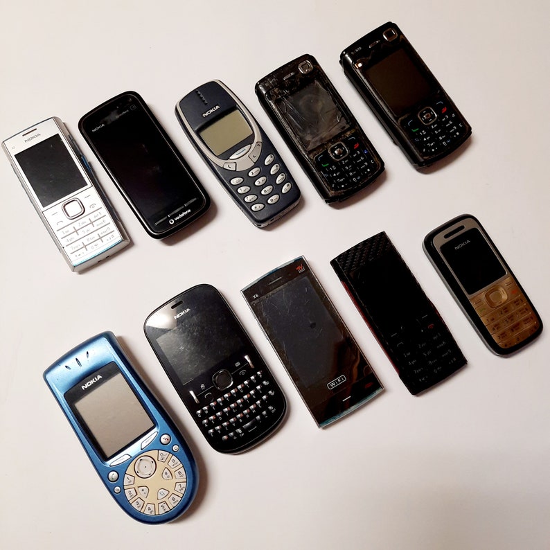Vintage Nokia Phones. Lot of 10 Nokia Phones. Push-button Phones for ...