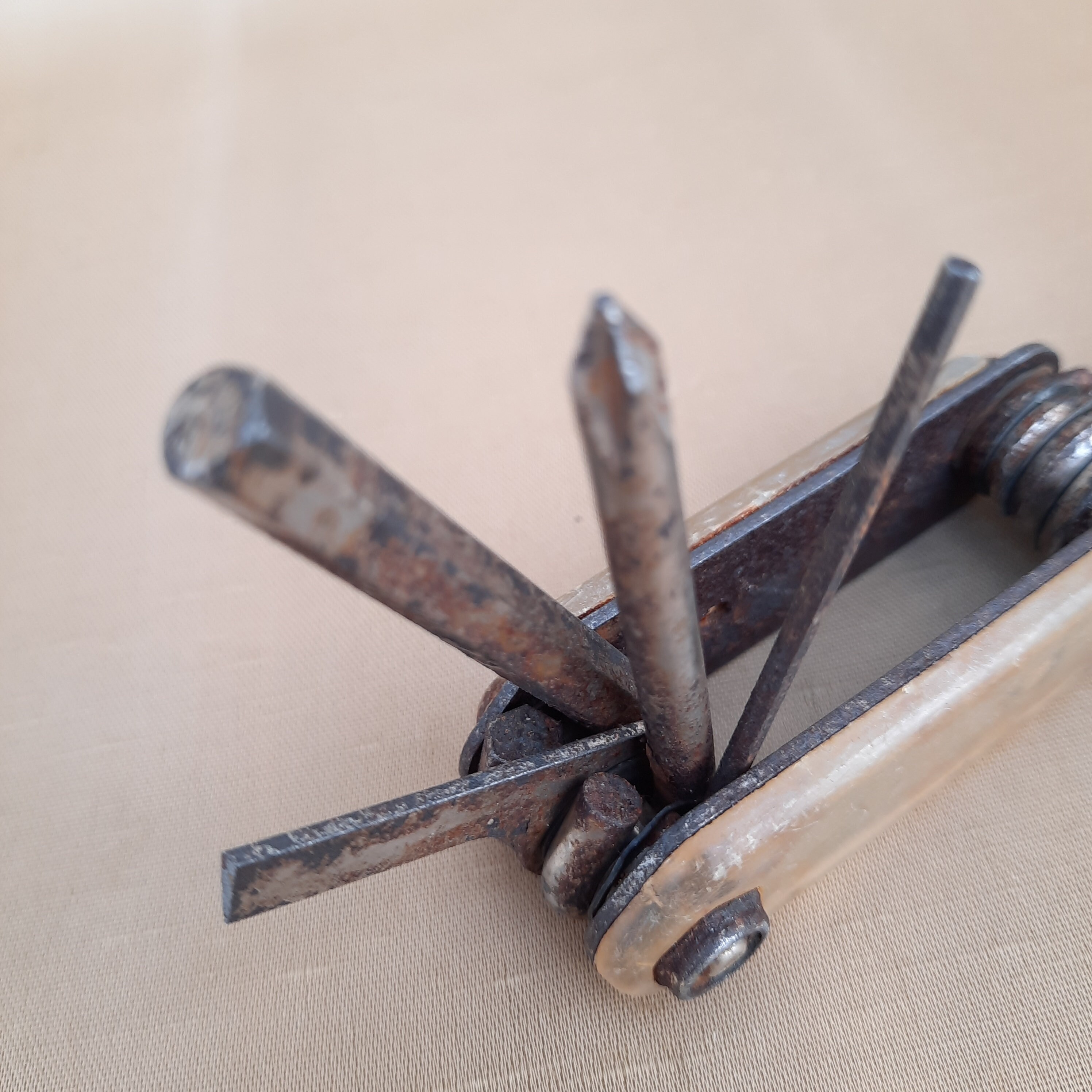 A Set of Pocket Tools. Antique Pocket Knife. Camping Knife. 11 Tools ...