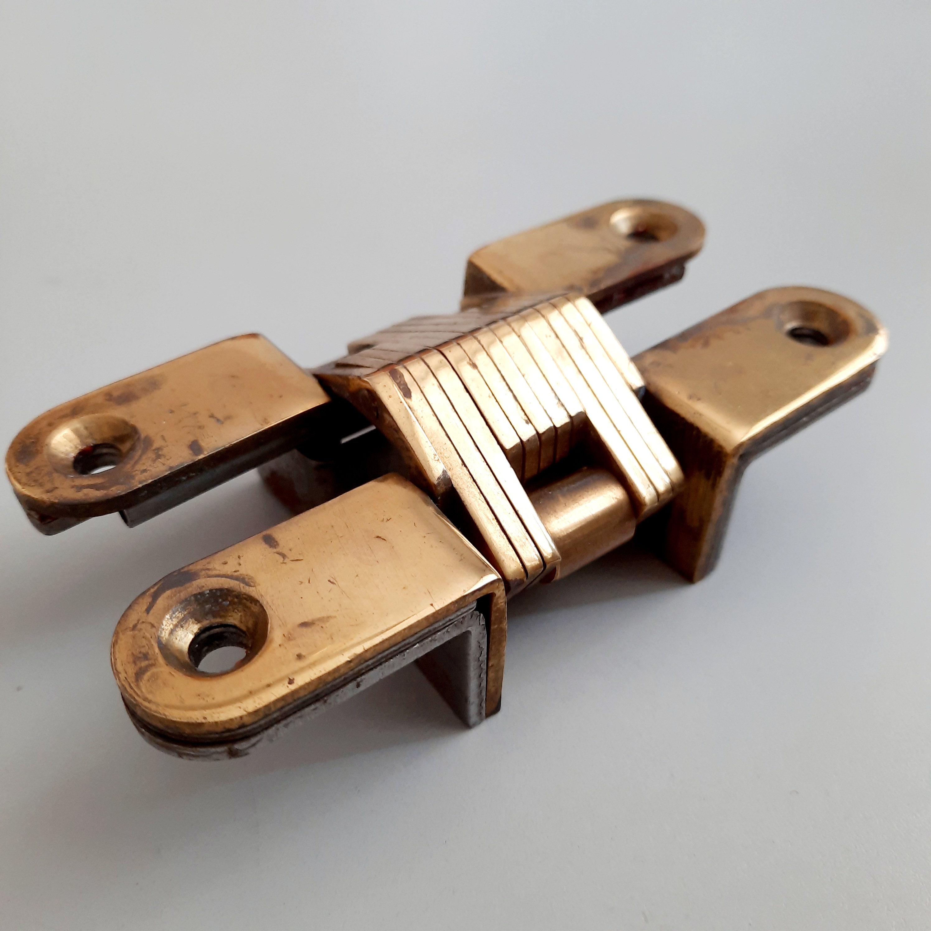 Robust Door Hinges OVAL Invisible Door Hinges Antique Brass Hinges ...