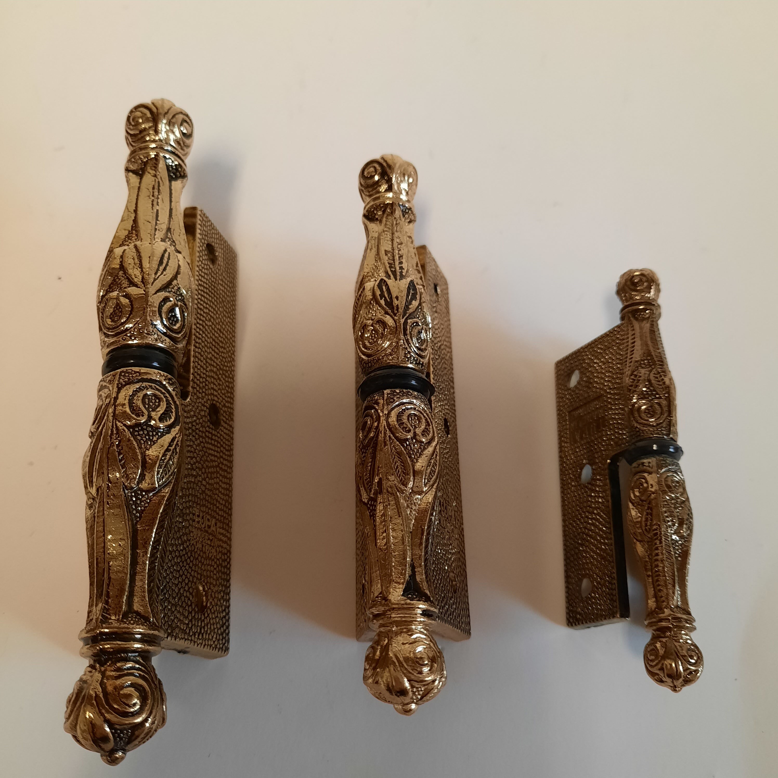 Door Hinges Are Metal. Decorative Door Hinges in Different Sizes. ,3.9 ...