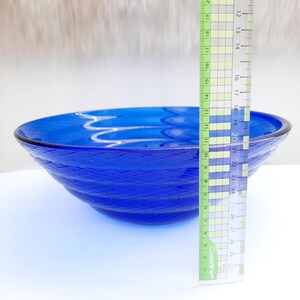 Vintage Cobalt Blue Glass Deep Bowl.large Salad Bowl. Mixing Bowl. - Etsy