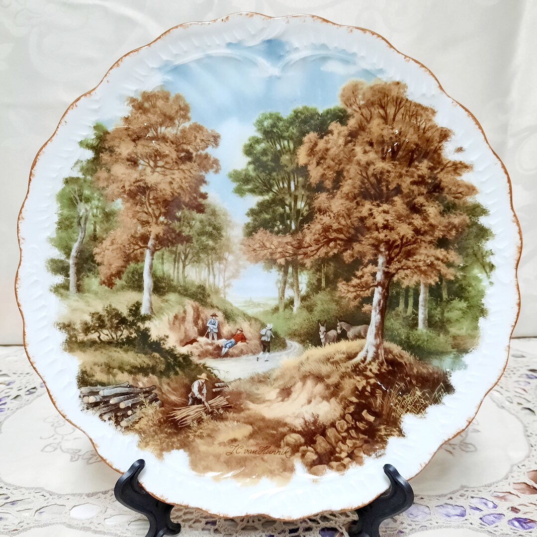 Vintage French Wall Plate Limoges /J C Van Hunnik - Etsy