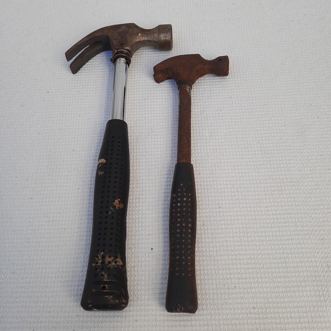 Two Old Iron Hammers. Primitive Hand Tool. Decor. A Set of Hammers ...