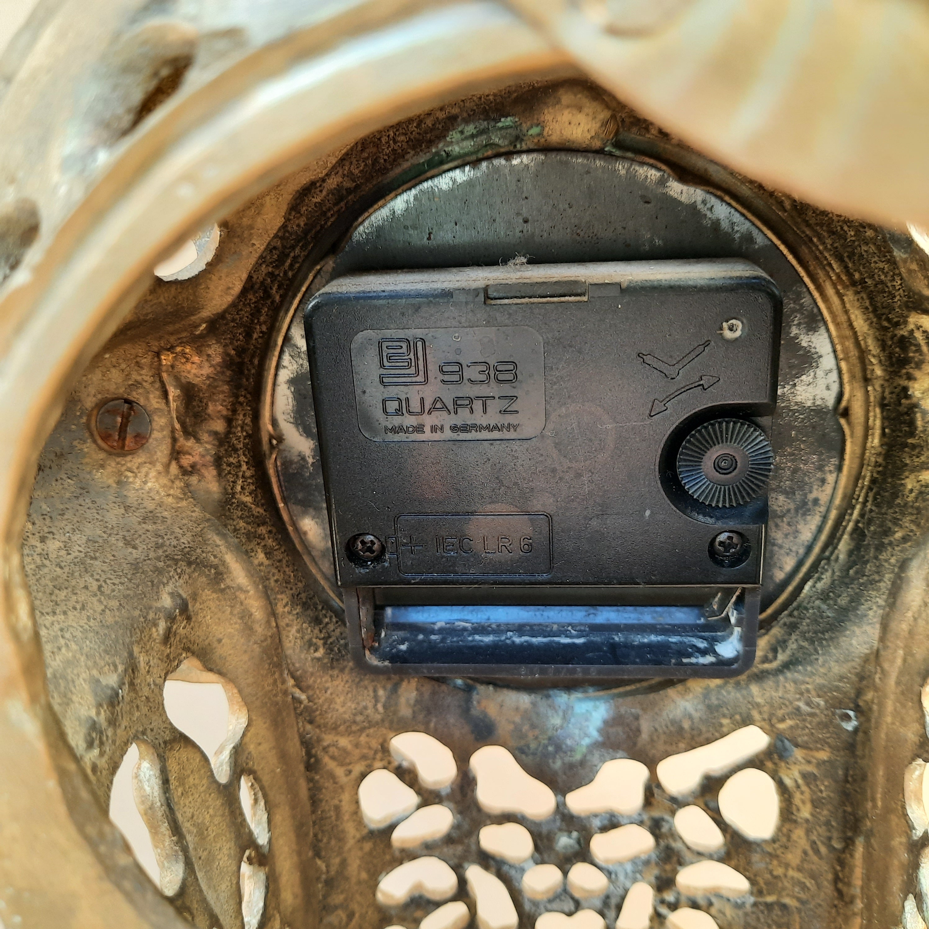 Brass Alloy Clock, Quartz Mantel Clock, Desk Clock, Table Clock Retro ...