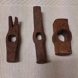 Antique Iron Hammers Without Handles. Three Vintage Rusty - Etsy