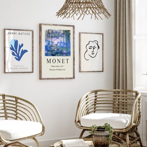 Gallery Wall Set of 6, Exhibition Poster Set, Claude Monet Print ...