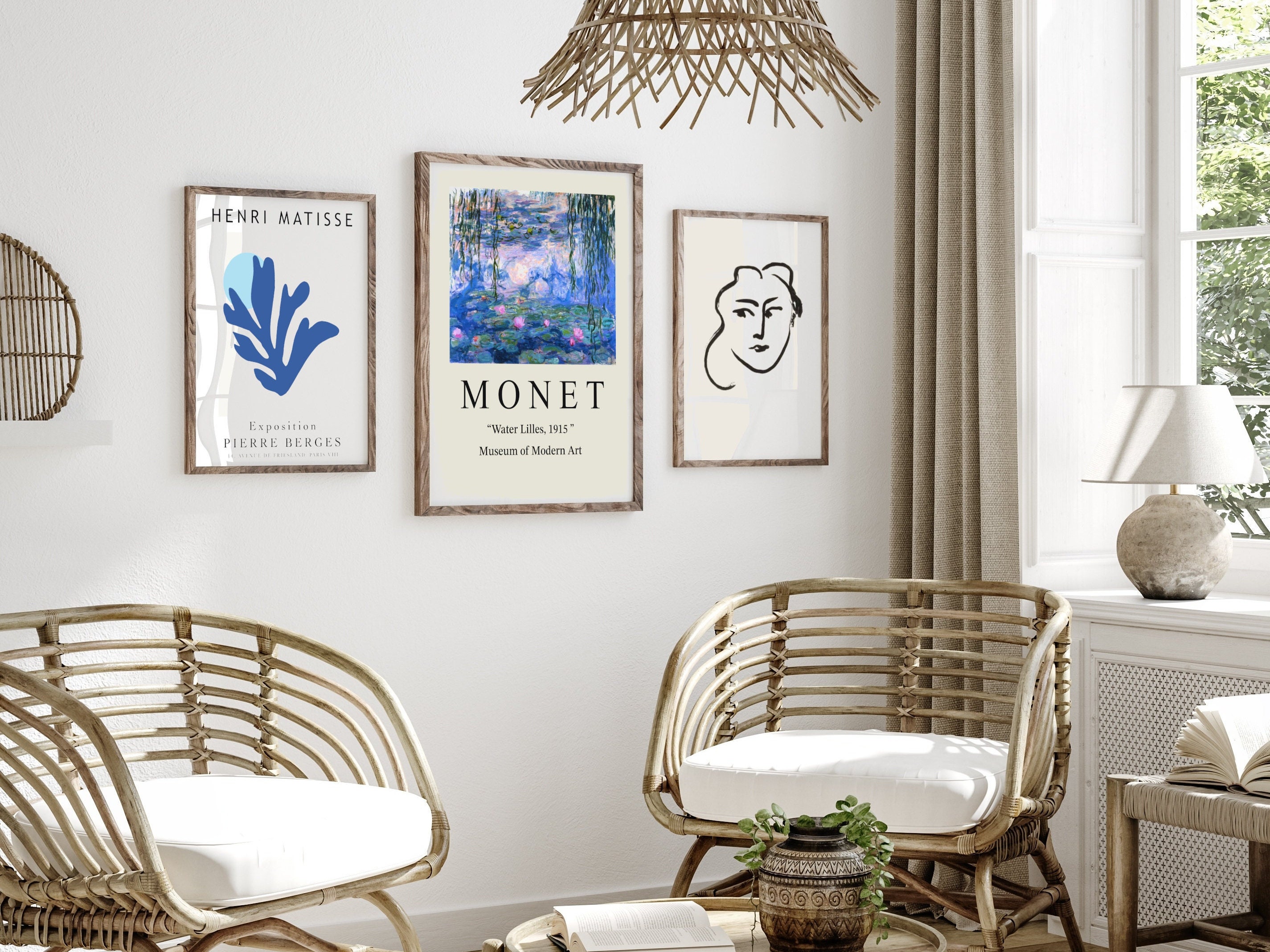 Gallery Wall Set of 6, Exhibition Poster Set, Claude Monet Print ...