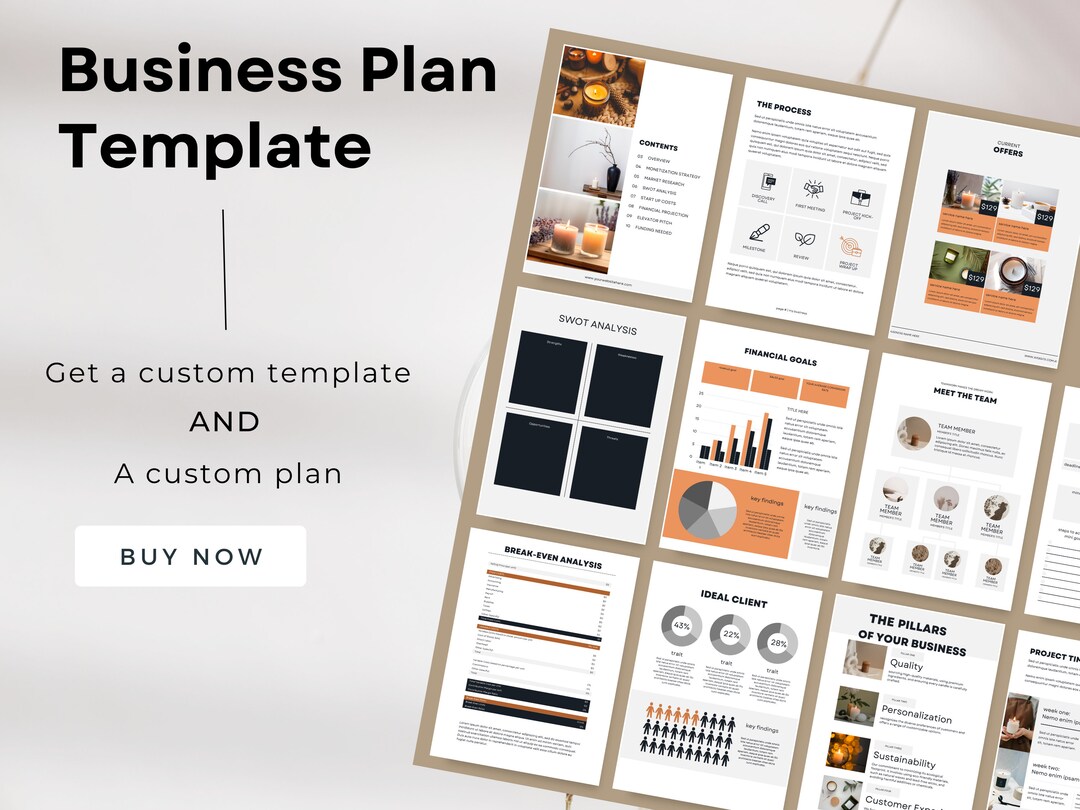 Business Plan Template & Customized Business Plan in 30 - Etsy