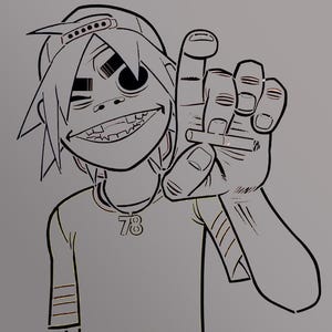 stencil gorillaz logo