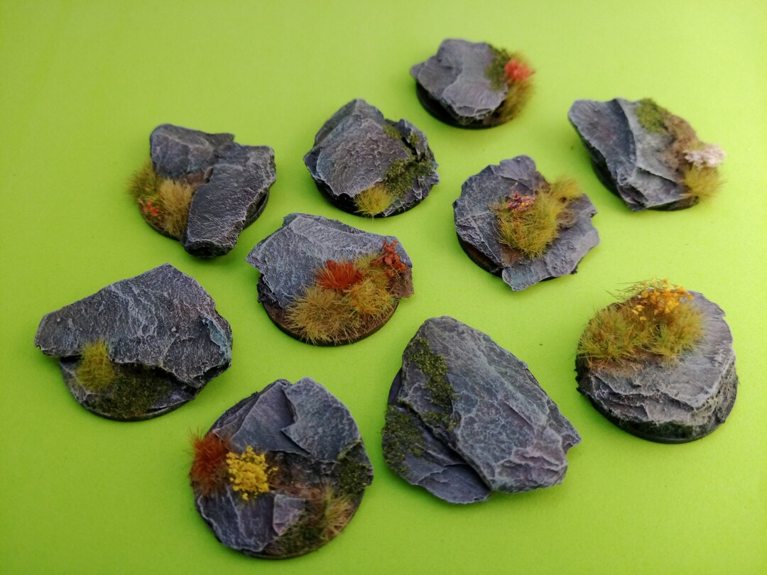10 X Rock/slate Bases 32mm - Etsy