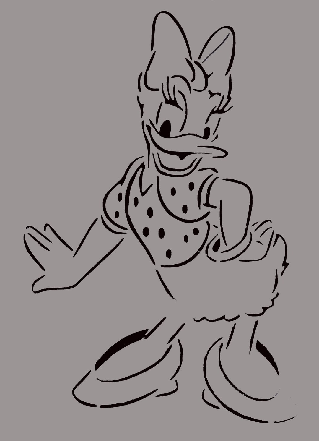 Daisy Duck Stencil - Etsy