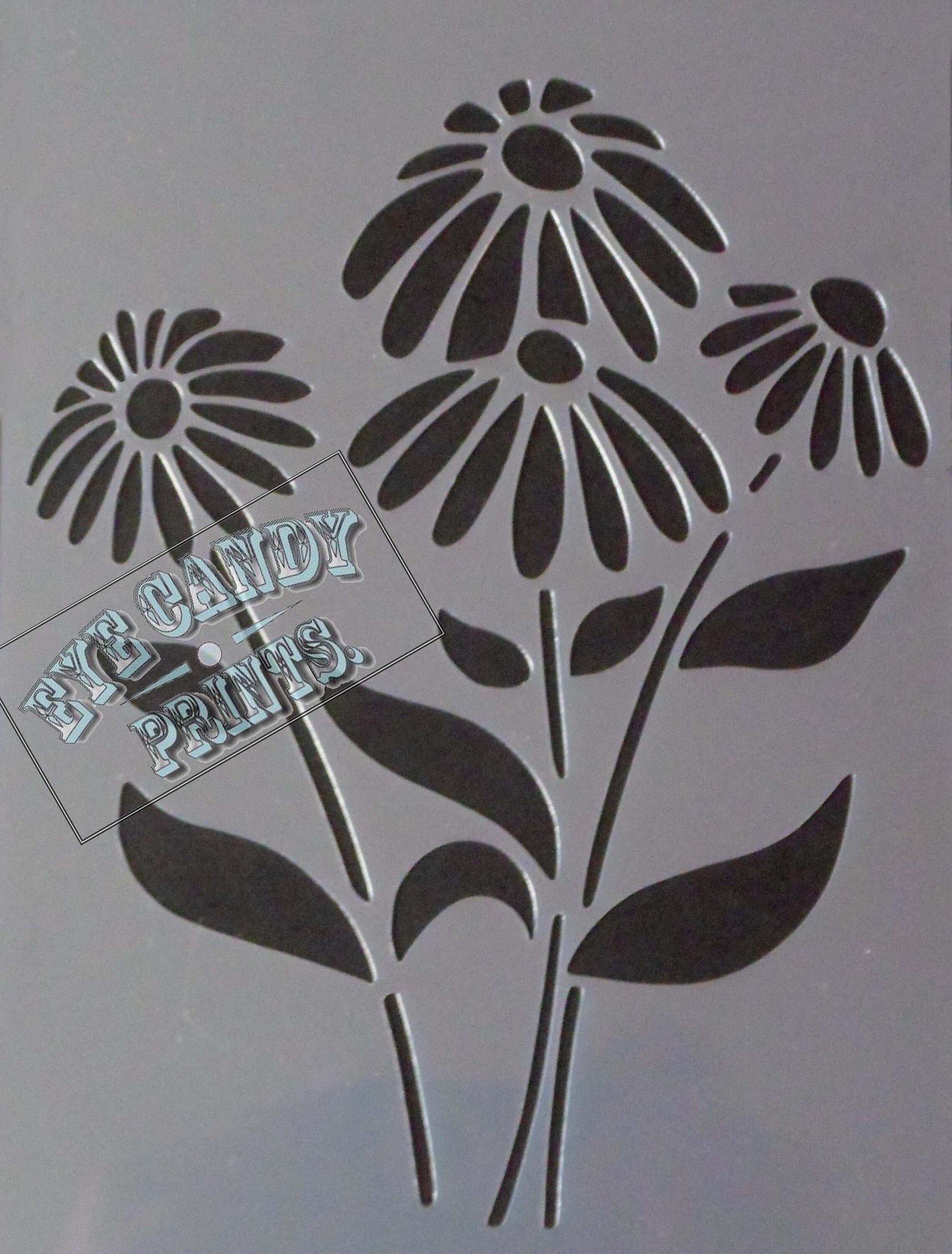 Daisy Flower Stencil - Etsy