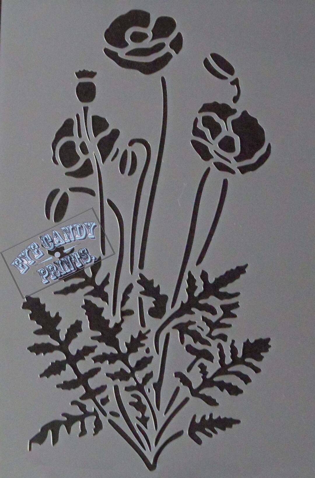 Poppy Stencil - Etsy