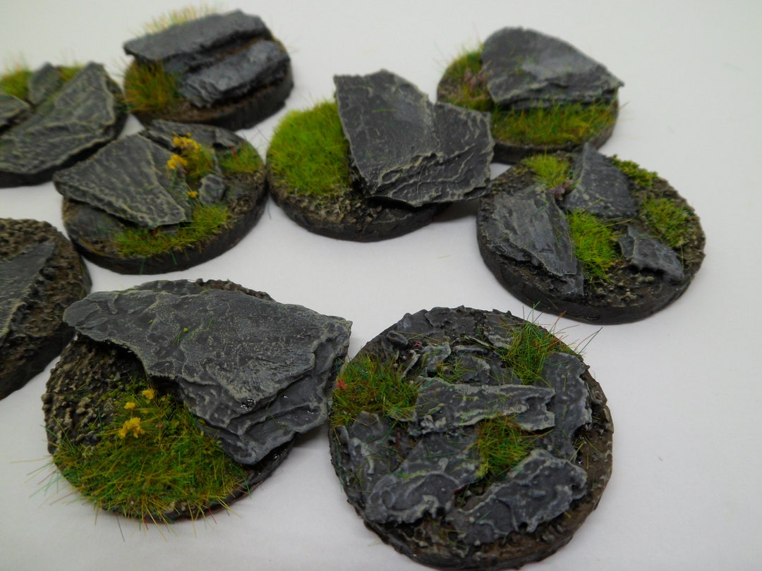 10 X Rock/slate Bases 32mm - Etsy