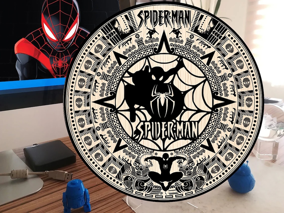 Spiderman 5 Spider Man Like Aztec Mayan Calender Vector Dxf, Cdr,svg ...
